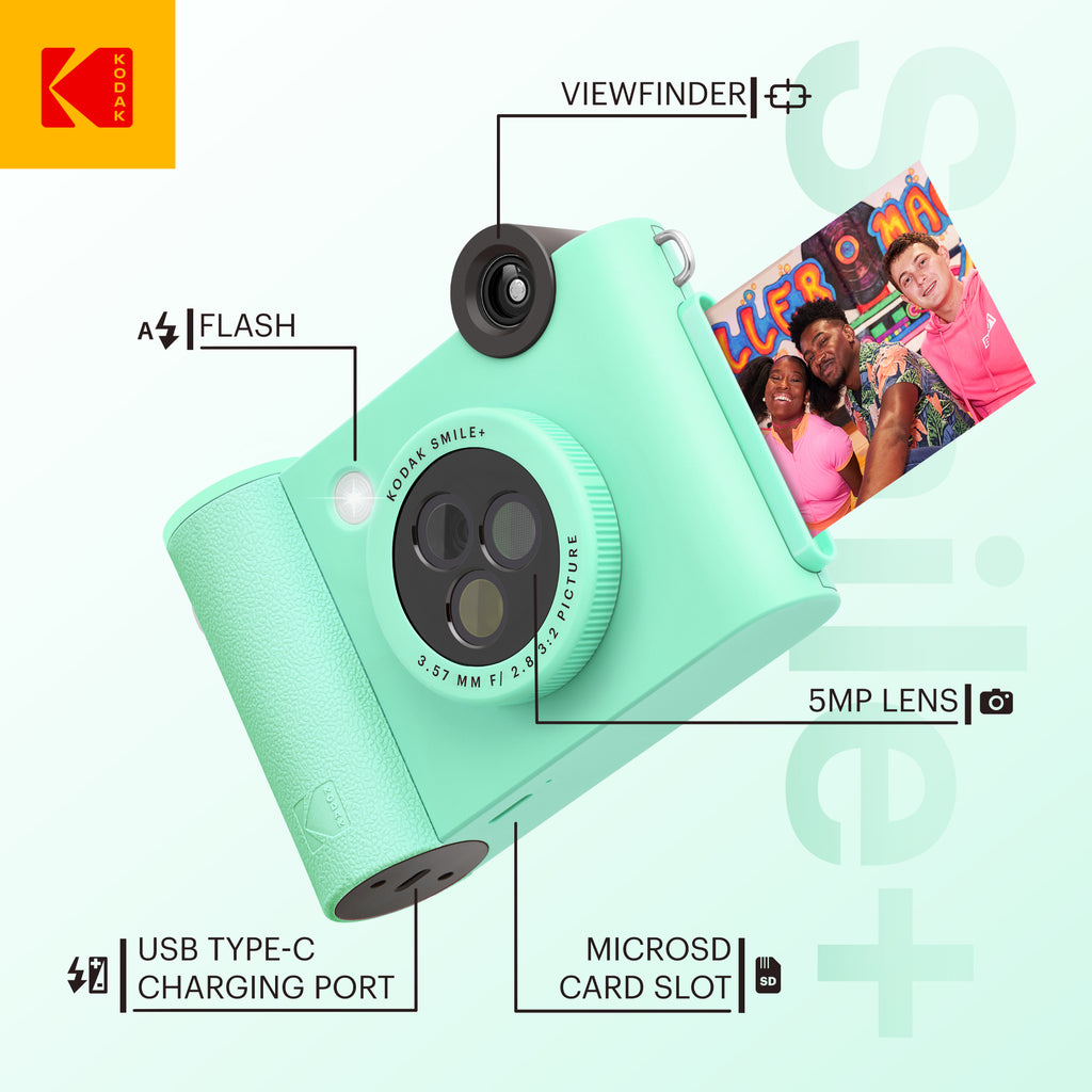 KODAK Smile+ Wireless Digital Instant Print Camera with Effect-changin ...